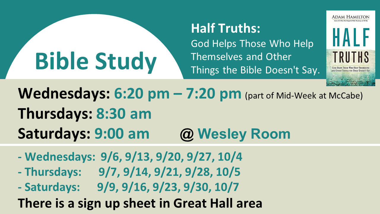 Bible Study | Half Truths - McCabe United Methodist Church